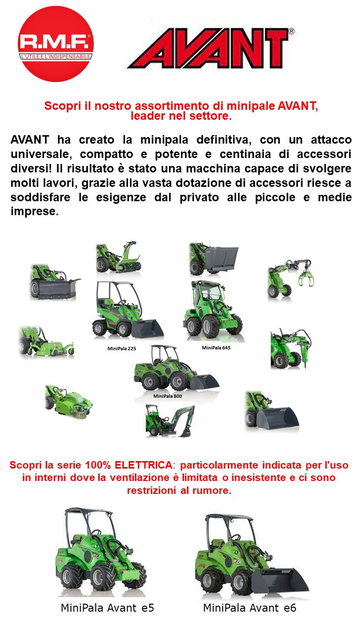 AVANT: macchine, opzioni & accessori - Ferramenta R.M.F.